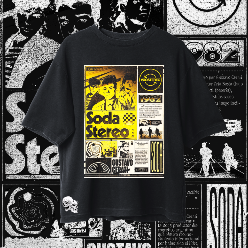Franela Soda Stereo Poster Yellow - Tienda Rockstilo